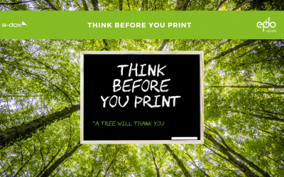 Think Before You Print - e-dox AG